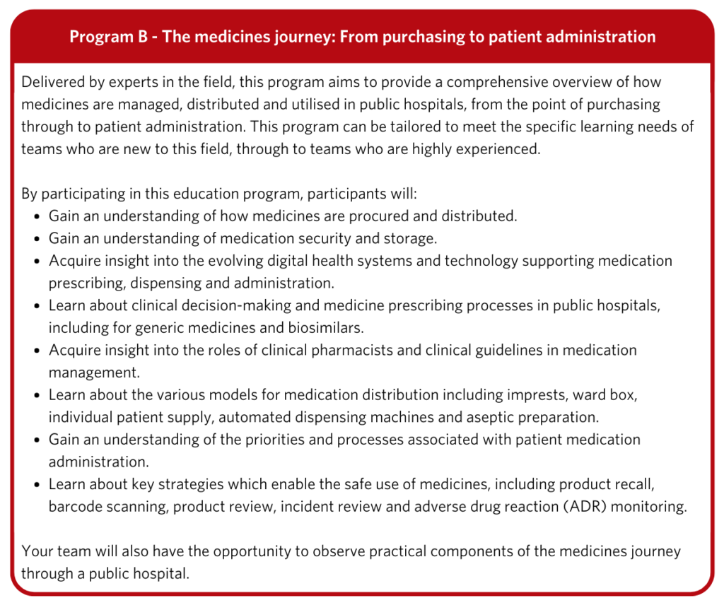 Pharmaceutical Industry Education Programs - Alfred Health Pharmacy ...